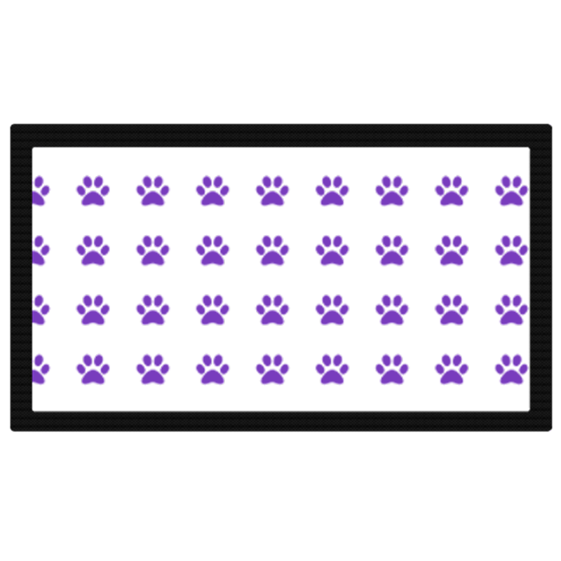 Personalised Brown Paw Print Dog Bowl Mat