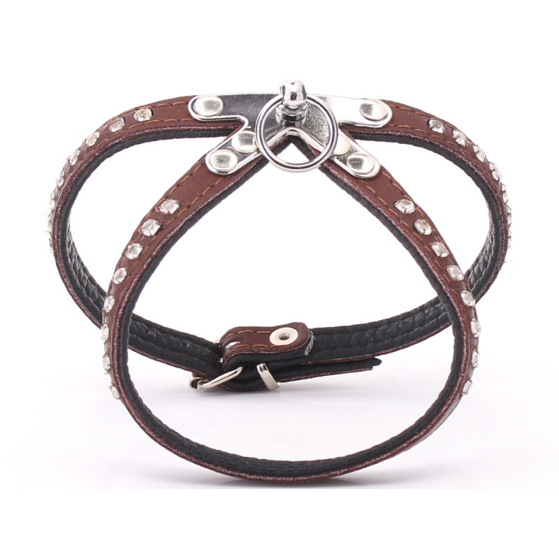 Extra Small Brown Harness for Toy and Mini Dogs