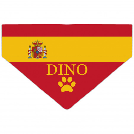 Personalised Spanish Flag Dog Bandana