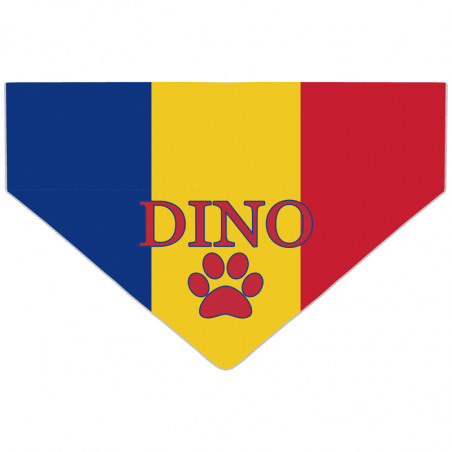 Personalised Romania Flag Dog Bandana