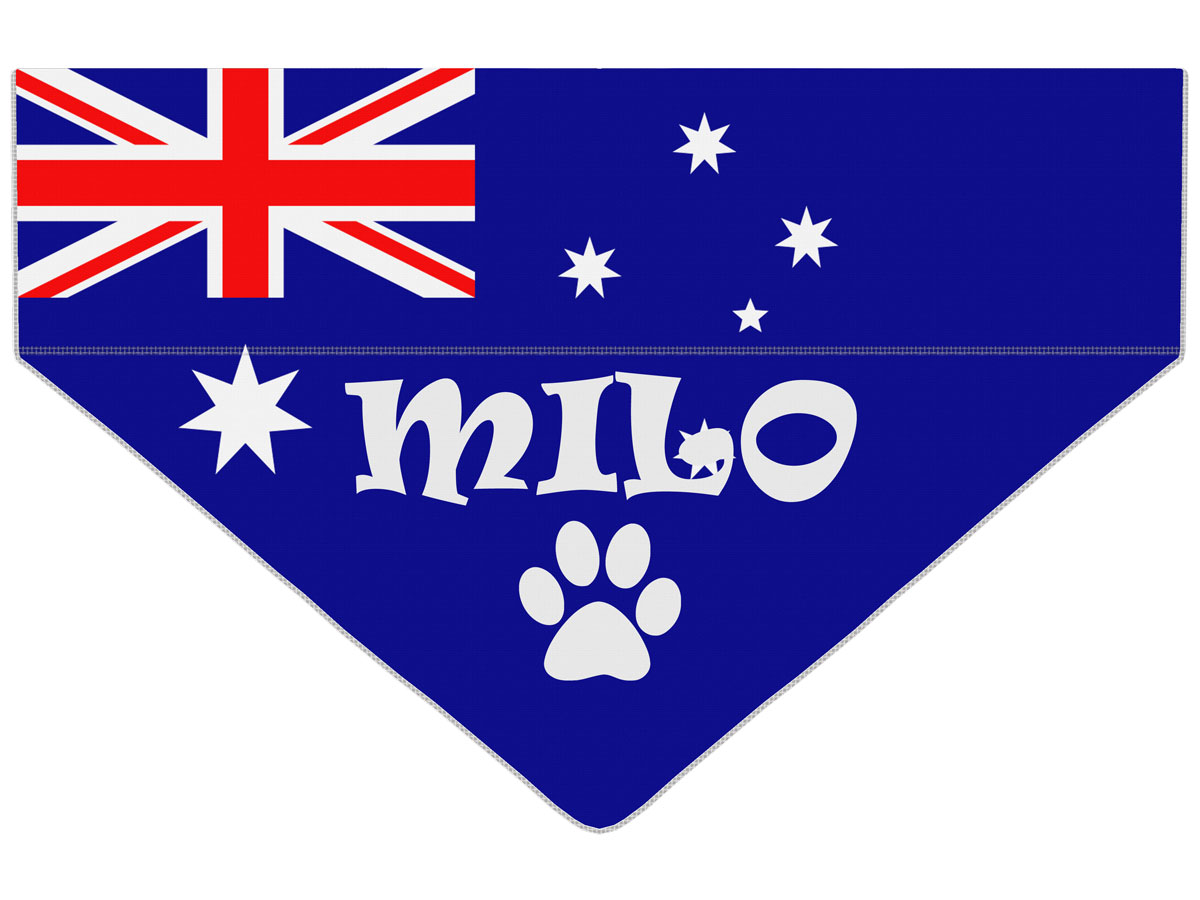 Personalised Australian Flag Dog Bandana